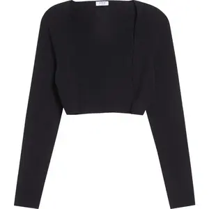 Akris Stretch Virgin Wool Bolero - Black