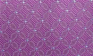 David Donahue Geometric Silk Neck Tie - Berry