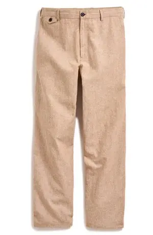 Billy Reid Flat Front Linen & Cotton Pants