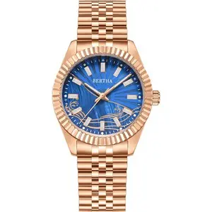BERTHA WATCHES Marina Ladies Quartz Watch - Rose Gold