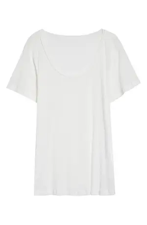 GIA STUDIOS Dion Cotton Scoop Neck T-shirt - White