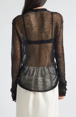 GIA STUDIOS Lanky Superkid Mohair & Extrafine Merino Wool Blend Sweater