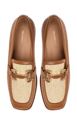 Bruno Magli Natalie Bit Loafer - Cognac Raffia
