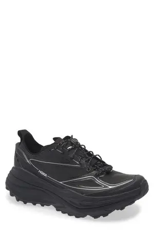 HOKA Stinson One7 Trail Sneaker - Black/silver