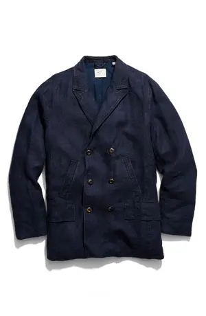 Billy Reid Canvas Peacoat - Navy
