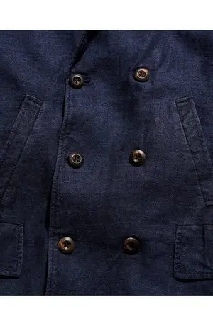 Billy Reid Canvas Pea Coat - Navy