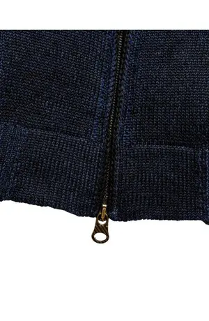 Billy Reid Linen & Cotton Track Zip Cardigan