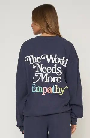 THE MAYFAIR GROUP Waffle Knit Fleece Graphic Sweatshirt