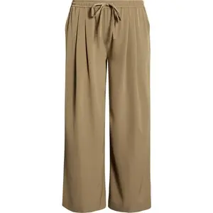 Lyssé Mae Pleated Drawstring Pants - Olive Leaf