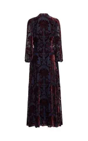 La DoubleJ Long Camerino Devoré Velvet Dress