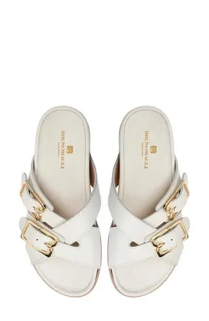 Bruno Magli Genesis Slide Sandal - Bone Tumbled