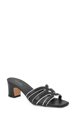 Bruno Magli Enora Slide Sandal - Black Nappa/bone