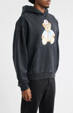 MARKET Watercolor Teddy Bear Graphic Hoodie