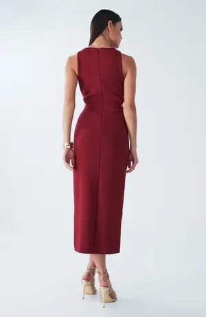 BWLDR Newark Midi Dress - Burgundy