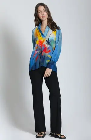 APNY Mixed Print Long Sleeve Top