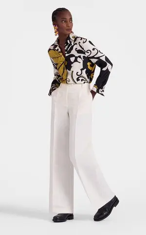 La DoubleJ Let Loose Wide Leg Pants - Solid Ivory