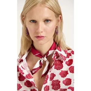 La DoubleJ Mini Foulard 45x45 - Eclipse Bordeaux