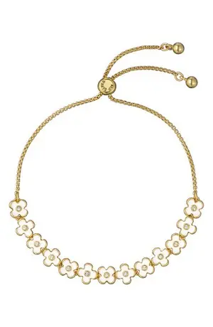 Ted Baker London Gala Garland Slider Bracelet - Metallic Gold/white