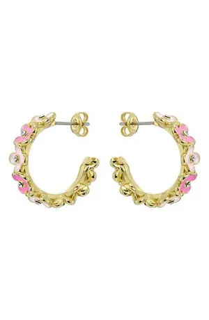 Ted Baker London Garvi Garland Hoop Earrings - Metallic Gold/pink
