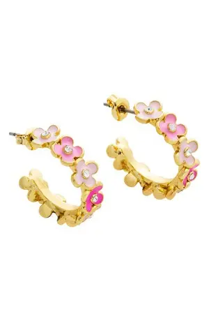 Ted Baker London Garvi Garland Hoop Earrings - Metallic Gold/pink