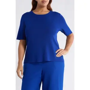 TAHARI ASL Tunic Sweater - Cobalt