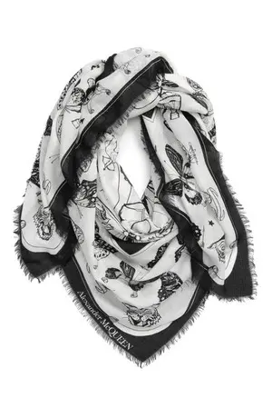 Alexander McQueen Alexander Inked Butterfly Shawl