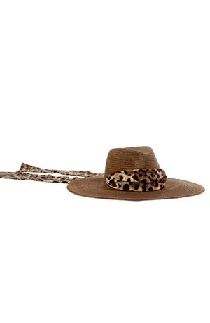Eugenia Kim Cassidy Packable Straw Fedora - Chocolate