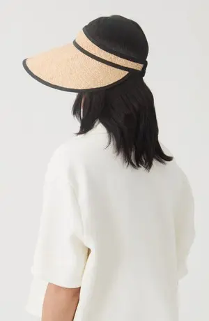Eugenia Kim Cassidy Wide Brim Visor Upf 25 - Natural