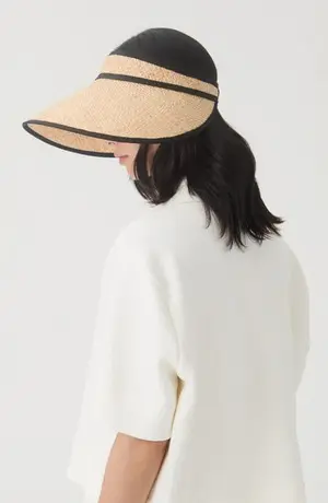 Eugenia Kim Cassidy Wide Brim Visor Upf 25 - Natural