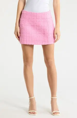 Naked Wardrobe Tweed Miniskirt
