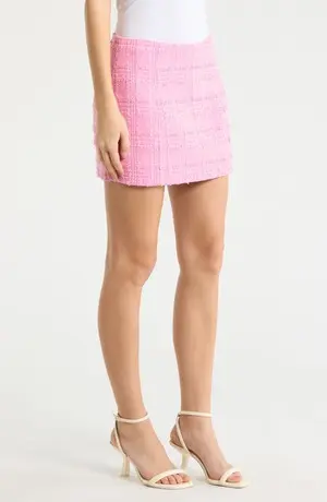 Naked Wardrobe Tweed Miniskirt