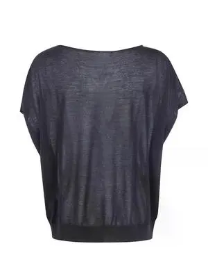 NUUR Boat-neck T-shirt - Black