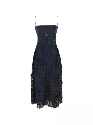 ROTATE BY BIRGER CHRISTENSEN 3d Lace Flared Floral Dress