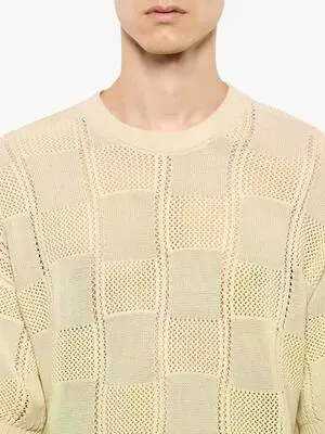 LANEUS Knitted Check T-shirt