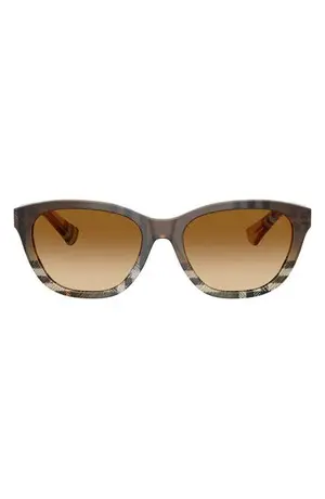 Burberry 54mm Rectangular Sunglasses - Check Gradient Sand/brown