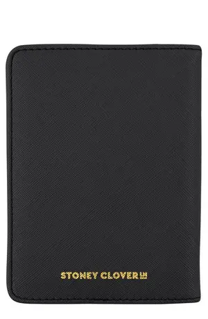 Stoney Clover Lane Textured Faux Leather Passport Case - Noir