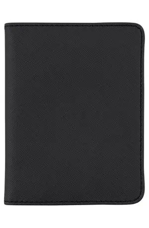 Stoney Clover Lane Textured Faux Leather Passport Case - Noir