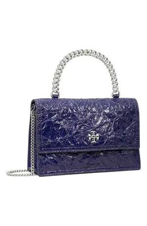 Tory Burch Kira Distressed Mini Top Handle Wallet On A Chain