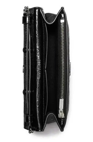 Tory Burch Kira Distressed Mini Top Handle Wallet On A Chain