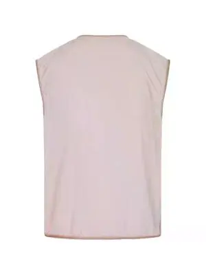 Moncler Gilet With Logo Patch - Pink