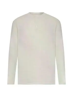ROBERTO COLLINA Buttoned T-shirt - Neutrals
