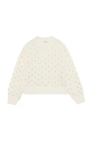 OTTOD'AME Fretworked Crewneck Pullover