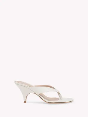 GIANVITO ROSSI Sofia Thong Mule - White Calf Leather