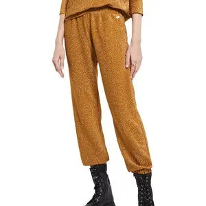 OTTOD'AME Viscose Lurex Jogger Trousers - Gold