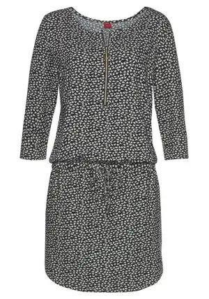 LASCANA Zip Detail Printed Dress