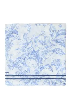 Maje Floral Print Wool Blend Shawl - White/blue