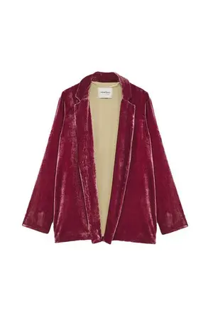 OTTOD'AME Velvet Blazer - Pink