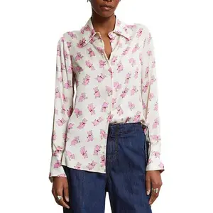 OTTOD'AME Viscose Printed Maxi Shirt
