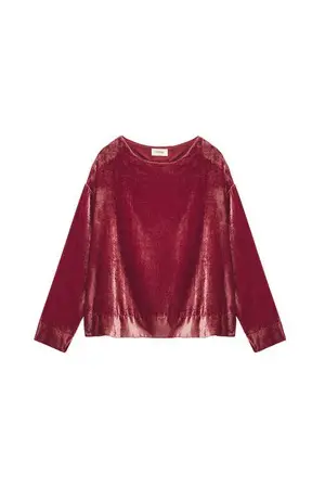 OTTOD'AME Soft Velvet Blouse - Pink