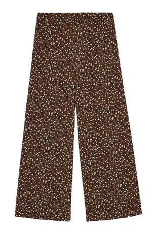 OTTOD'AME Patterned Palazzo Trousers - Brown